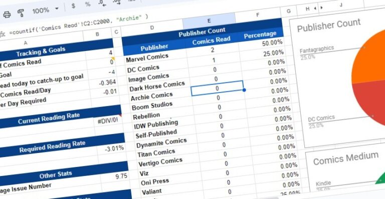 Track Your Comics Reading In 2024 With This Free Spreadsheet